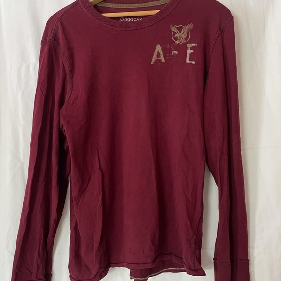 Abercrombie & Fitch | Shirts | Maroon Abercrombiefitch Thick Cotton Long Sleeve | Poshmark